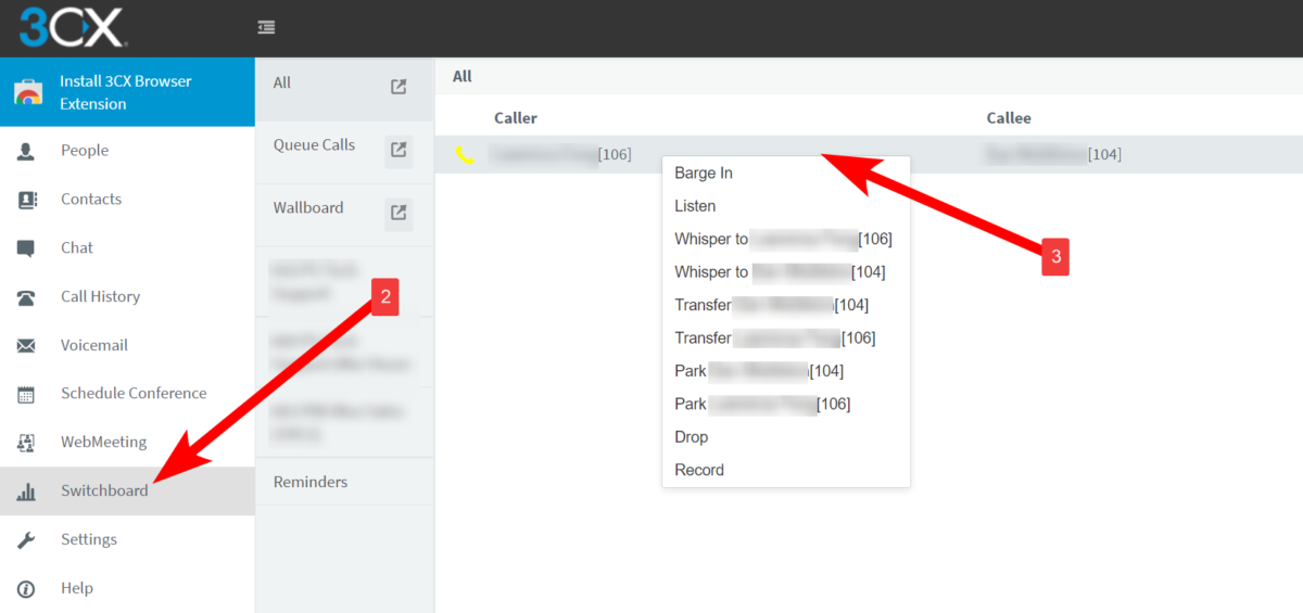 How to barge in, listen or whisper in 3CX – Knowledge Center