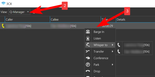 How to barge in, listen or whisper in 3CX – Knowledge Center