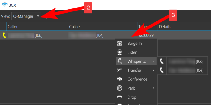 How to barge in, listen or whisper in 3CX – Knowledge Center